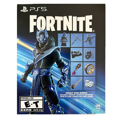 Fortnite Cobalt Star Bundle + 1000 V-Bucks - PS5 Physical Key Card ...