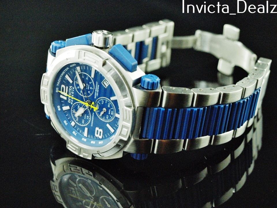 Rare Invicta 47mm Reserve Ocean Hawk Swiss Made G10.211N1 Chrono Blue ...