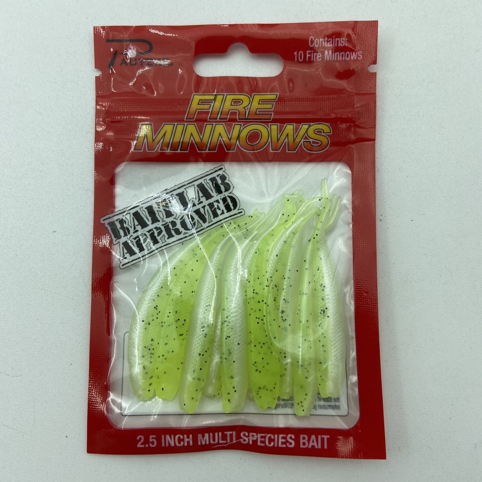 Pautzke Fire Minnows 2.5" 4 Packs Of 10 ct Multicolor Bass Crappie ...