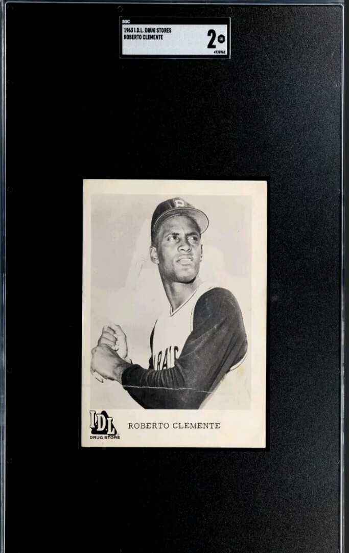 ROBERTO CLEMENTE 1963 IDL Drug Store SGC 2 Pittsburgh Pirates FRESHLY ...