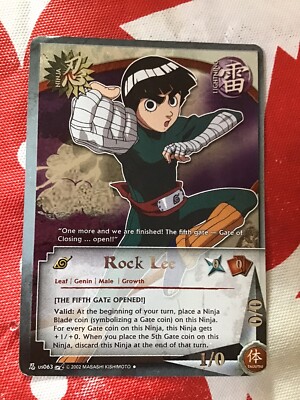 Naruto CCG - Rock Lee [The Fifth Gate Opened!] us063 PROMO FOIL Card | eBay