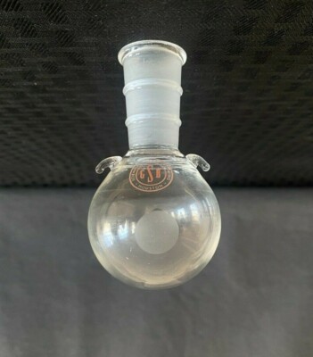 SGA Glass 50mL Round Bottom Distilling Receiving Flask with Hooks 19/38 ...