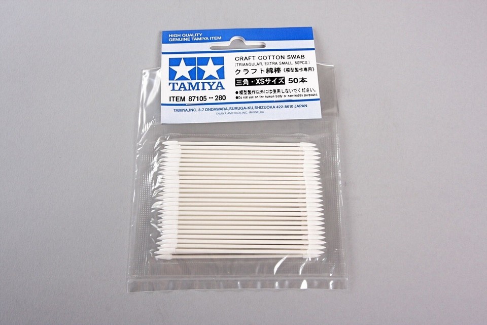 Tamiya Craft Cotton Swabs - Flat/ Round/ Triangular - 50pcs Packaging ...