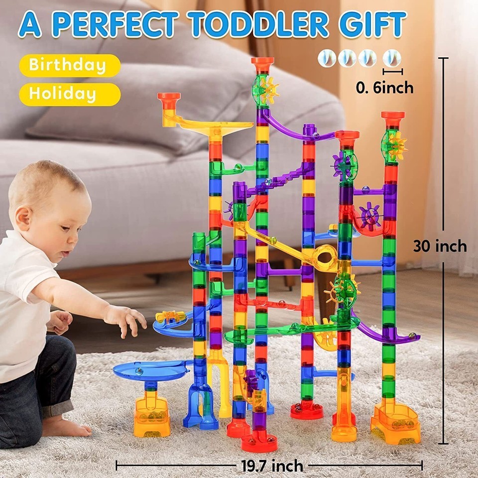 JOYIN 170 Pcs Marble Run Construction Building Blocks Toys Educational ...