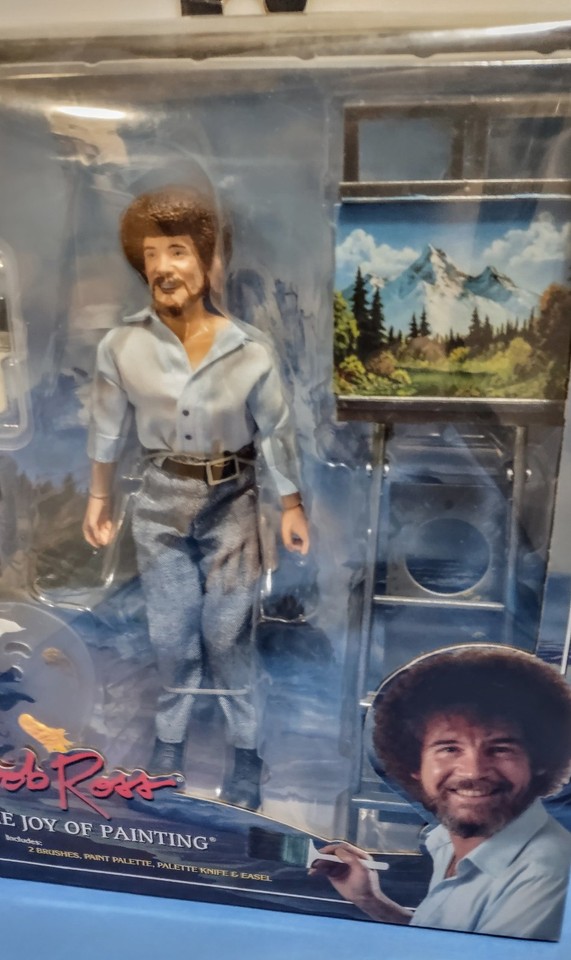Bob Ross The Joy Of Painting NECA Reel Toys 8” Clothed Action Figure ...