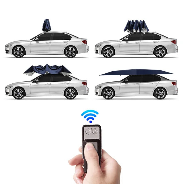 Full Automatic Car Cover Tent Remote Controlled Sun Shade Umbrella UV ...