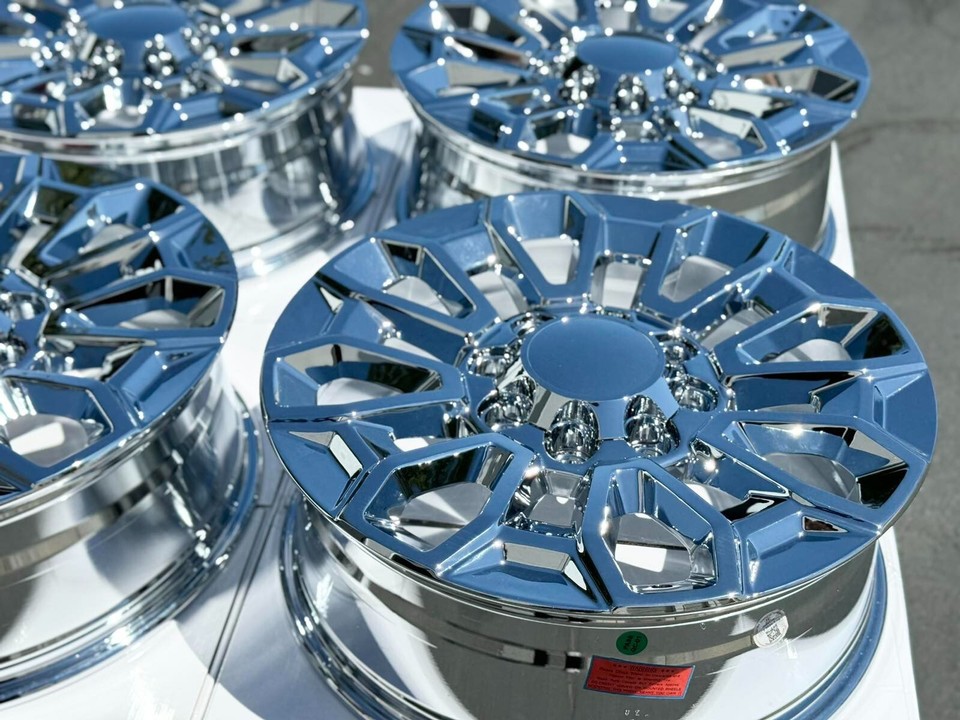 22" Chrome Wheels 22x8.5 8x180 Rims 2500 3500 Chevy Silverado GMC ...