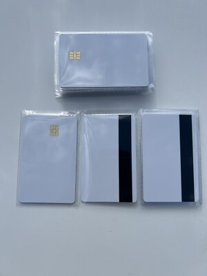 NEW blank smart card 10 pc SLE 4428/4442 chip magnetic stripe track | eBay