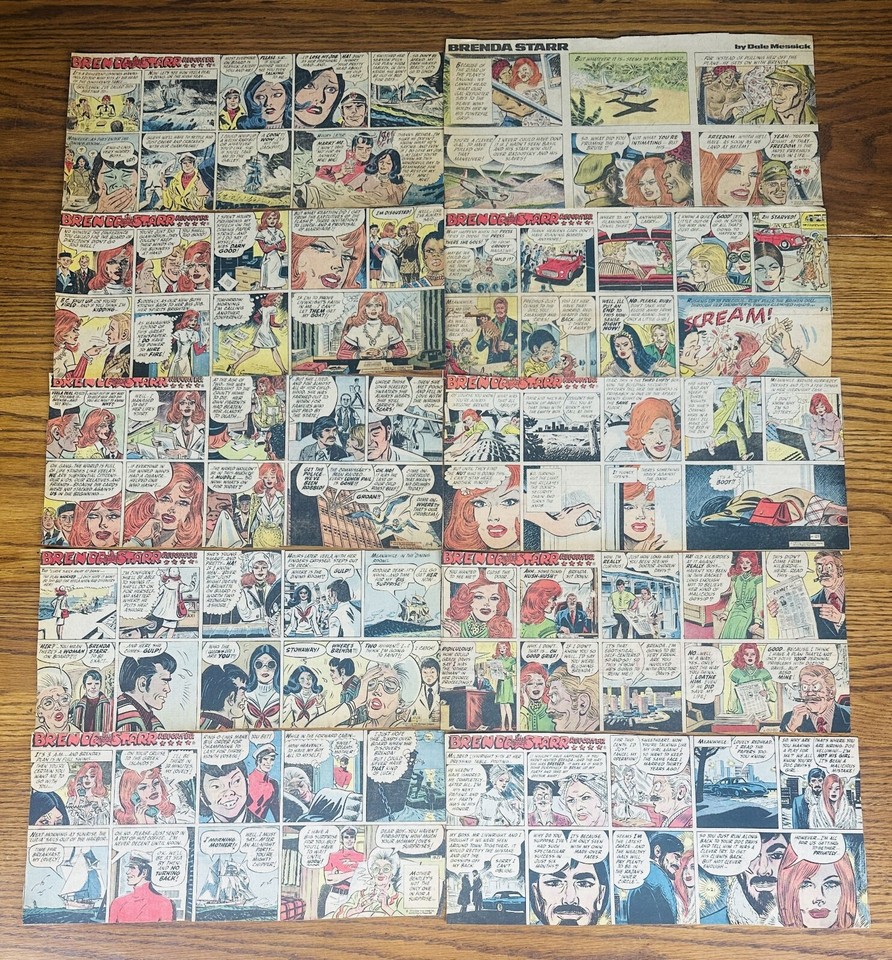 BRENDA STARR HUGE LOT OF 155 DAILY COMIC STRIPS by Dale Messick ...