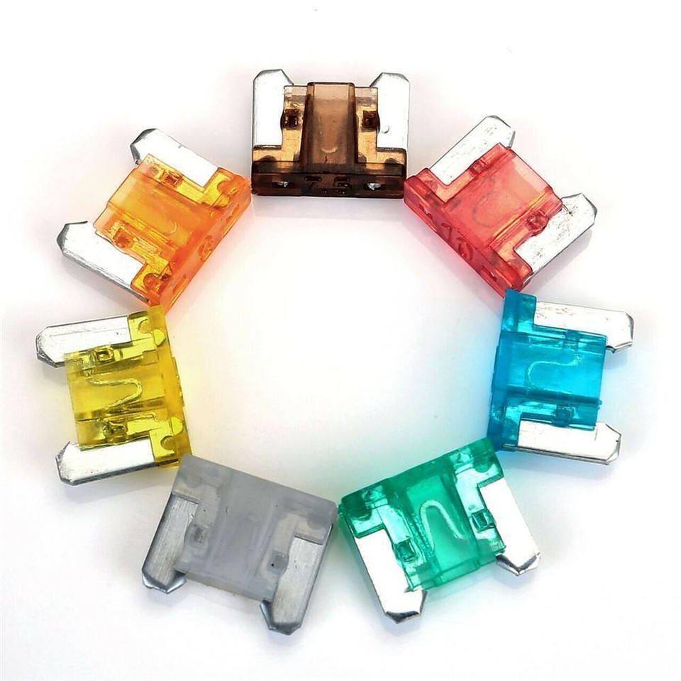 120Pcs 5A-30A Assortment Low Profile Micro Mini Blade Fuse Set Kit Car ...