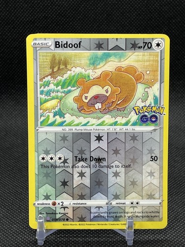 Unpeeled Bidoof Ditto 059/078 Pokémon GO Reverse Holo Pokemon Card NM | eBay