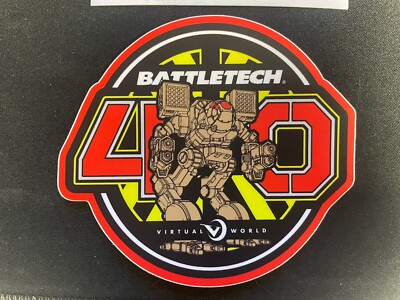 Virtual World BattleTech 40th Anniversary Sticker With MadCat ...