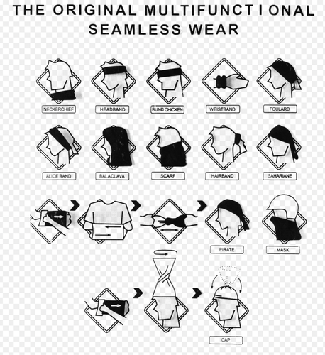 Multifunctional Seamless Wear NECK GAITER HEADBAND FOULARO SCARF MASK ...