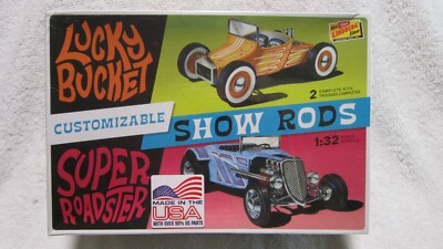 LINDBERG SHOW RODS LUCKY BUCKET / SUPER ROADSTER MODEL KIT TWO COMPLETE ...