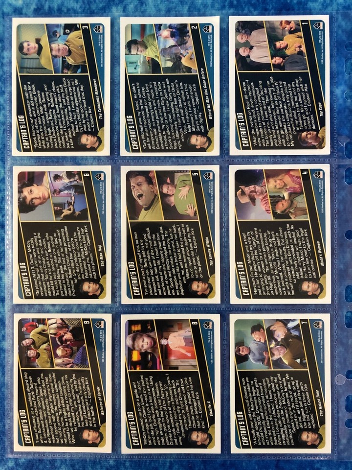 Star Trek TOS: The Captain's Collection complete trading card base set ...