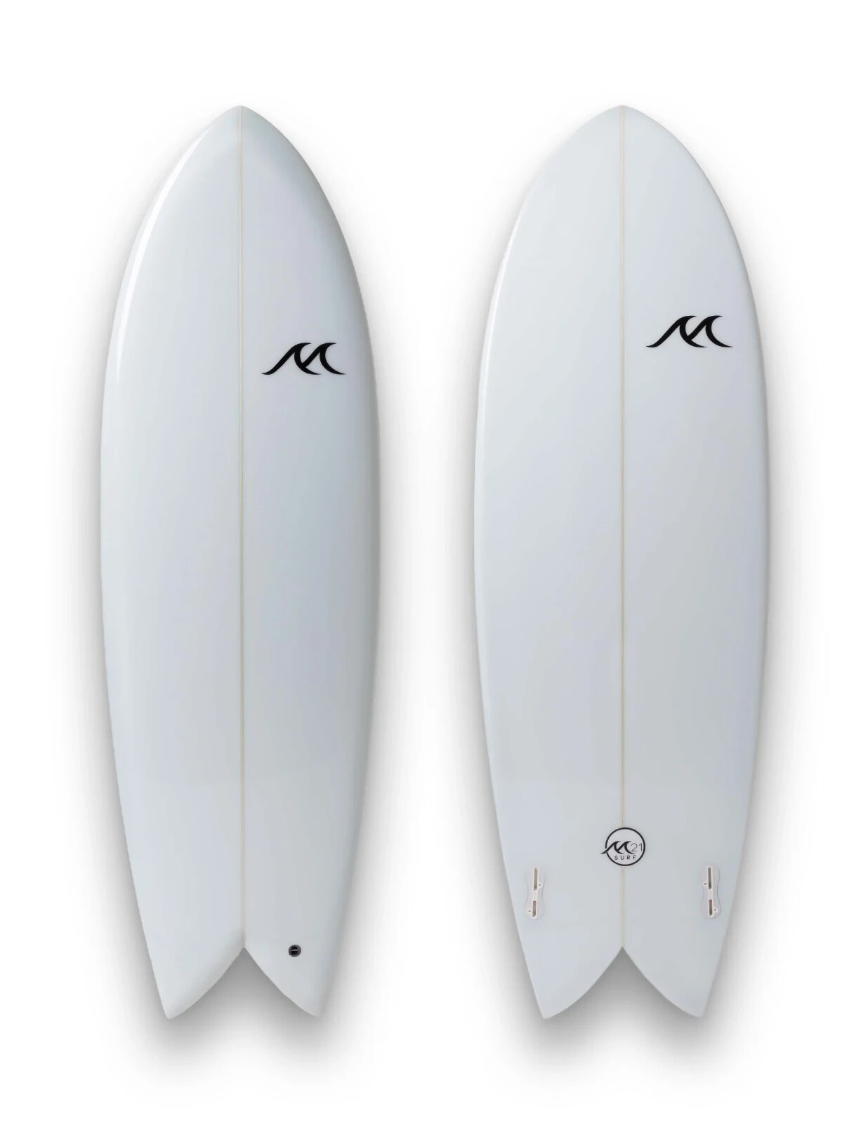 6'8" x 22.5" x 3" 52.9L Retro Fish Twin Shortboard Surfboard Frothy ...