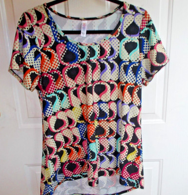 LULAROE WOMENS ORANGE & BLACK TOP SOFT MATERIAL SIZE M RN42161 | eBay