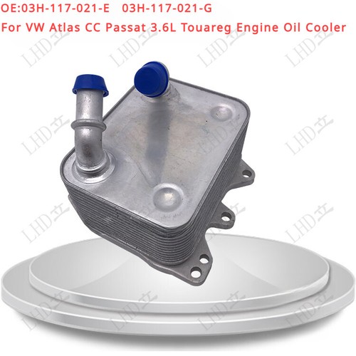 For VW Atlas CC Passat 3.6L Touareg New Engine Oil Cooler 03H-117-021-G ...