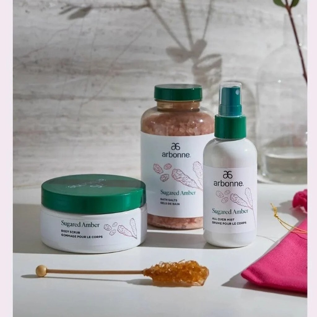 *SALE* Arbonne SPA TUB GIFT SET Scrub, Bath Salts, Body Mist, PAMPER ...