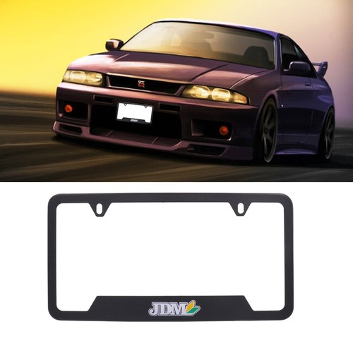 NEW 1PC JDM Beginner Leaf Aluminum Black License Plate Frame | eBay