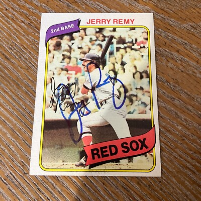 Autographed 1980 Topps JERRY REMY (DEC). #L-1 | eBay