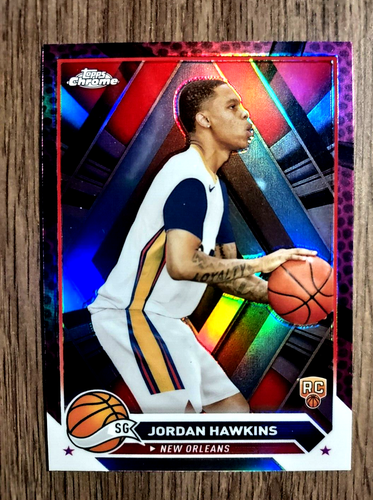 2023-24 Topps Chrome Basketball Pink Basketball SP Jordan Hawkins RC ...