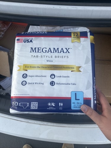 Northshore Megamax Tab Style USA Made Adult Briefs 3 Packs Of 10 Sz L | eBay