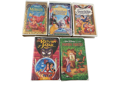 Lot Of 5 Disney Princess VHS Tapes Sleeping Beauty Snow White Vintage ...