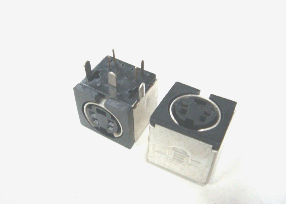 (10) SMD4FRA111 4 PIN MINI DIN SNAP-IN PC MOUNT FEMALE SOCKET RA ...