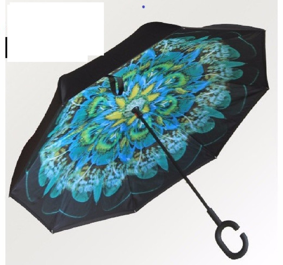Reverse Folding Inverted Umbrella - Double Layer,Windproof, UV Proof ...
