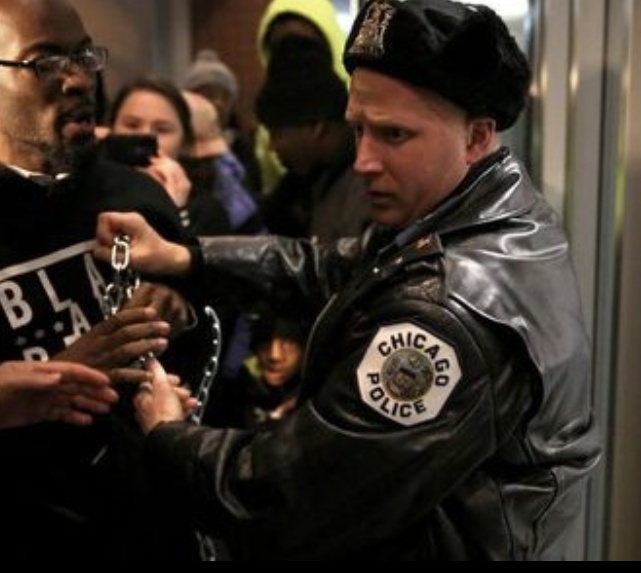 Chicago Police Motorcycle Crop Leather Jacket 2XL 110-115 | eBay