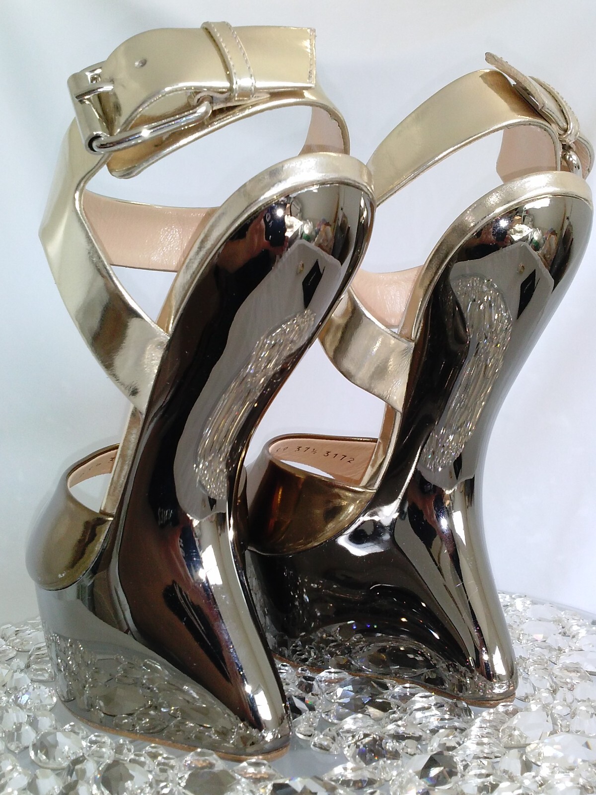 BNIB GIUSEPPE ZANOTTI CLASSIC 'ALIEN' HEEL-LESS PUMPS SZ 37.5 (7-7.5US ...