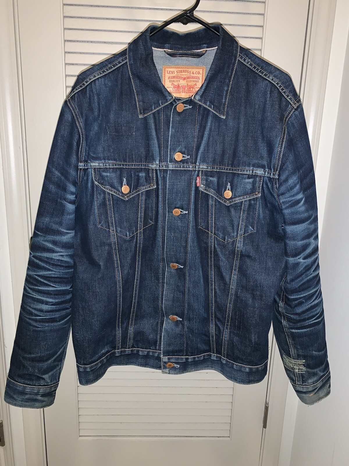 Levis Selvedge Denim Jacket - Made In USA Cone Mills … - Gem