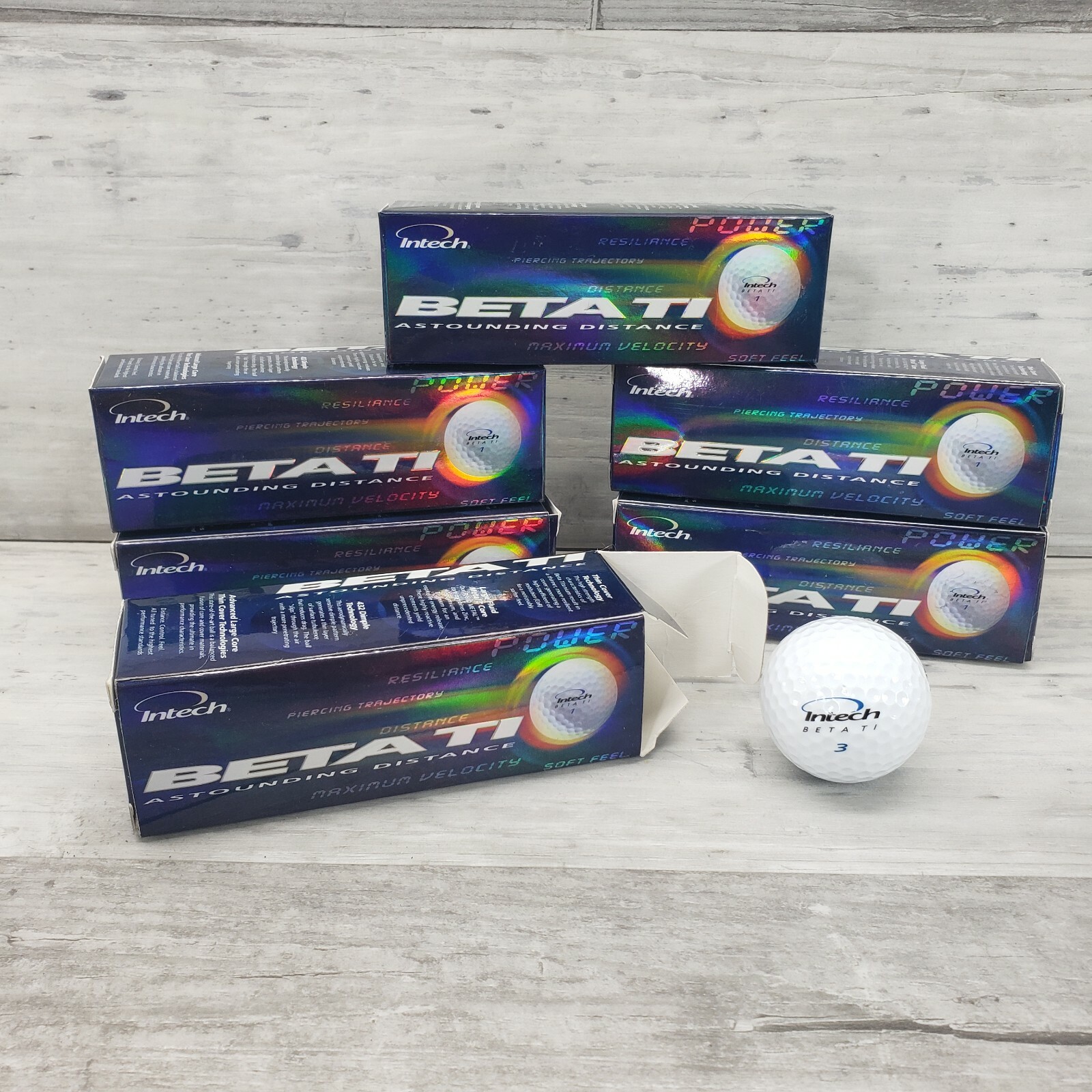 Beta TI Golf Balls NIB Maximum Velocity Intech Astounding Distance (17 ...