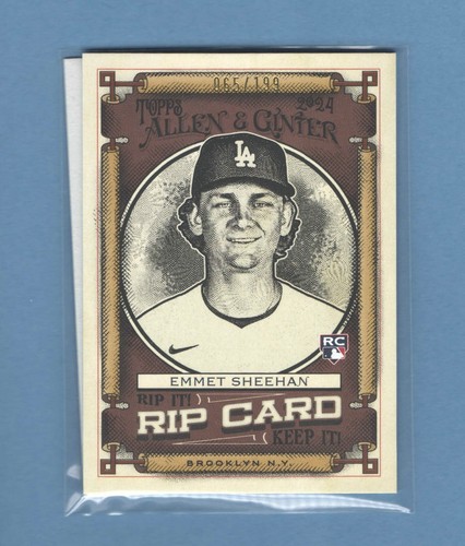 2024 Topps Allen & Ginter - Rip Cards - #RIP-ES - Emmet Sheehan *Ripped ...