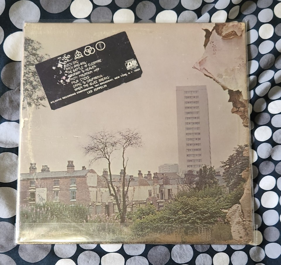LED ZEPPELIN IV WHITE LABEL PROMO GATEFOLD LP W/HYPE STICKERS MEGA RARE ...