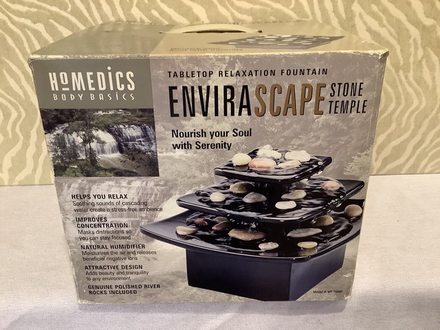 HoMedics Envirascape Stone Temple Tabletop Relaxation Fountain WF-TEMP ...