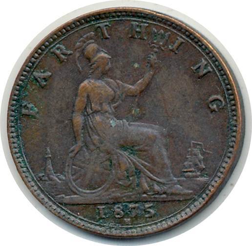 GRANDE BRETAGNE 1 FARTHING 1875 H VICTORIA TTB (W753) | eBay
