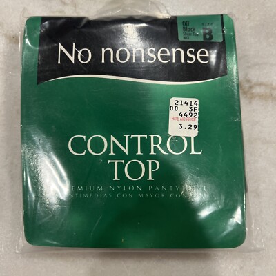 No Nonsense Control Top Nylon Leg Pantyhose Off Black M43 Size B 1 Pair ...