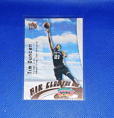 2000-01 Fleer Ultra Air Club for Men Tim Duncan #4AC San Antonio Spurs ...