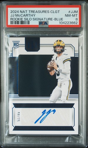 2024 NATIONAL TREASURES COLLEGE RC SILHOUETTES SIGNATURES JJ MCCARTHY 8 ...