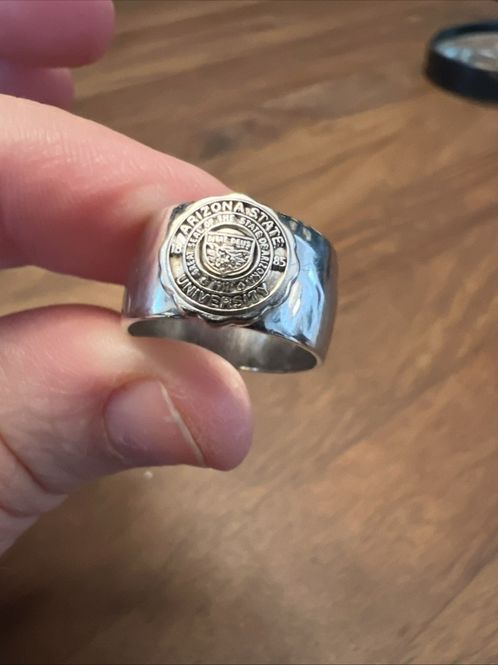 Vintage Sterling Silver ARIZONA STATE UNIVERSITY Ring. Chartered 1855 ...