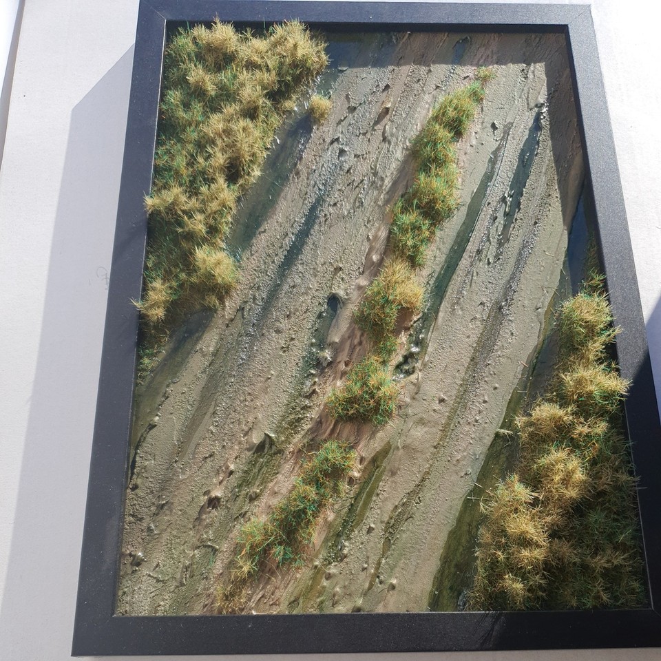 DIORAMA BASE COMPLETED 1/35 1/48 Country Lane Puddles Terrain WW2 Bolt ...