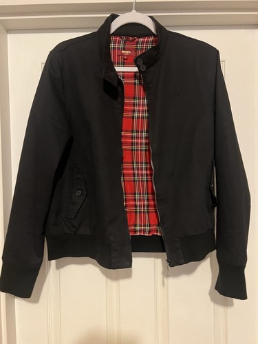 MERC London Harrington MARY JACKET - Black, Plaid Lining, Large - Ska ...