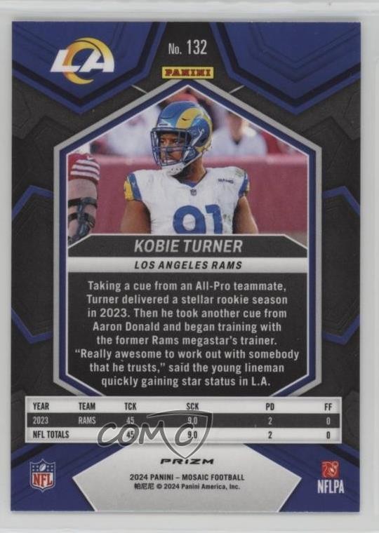 2024 Panini Mosaic Mosaic Prizm Kobie Turner #132 | eBay