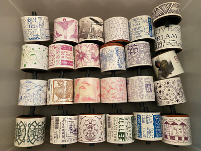 Stampin Up Wheel Around Border Roller Stamps 2" 1" & Rollagraph & Ink ...