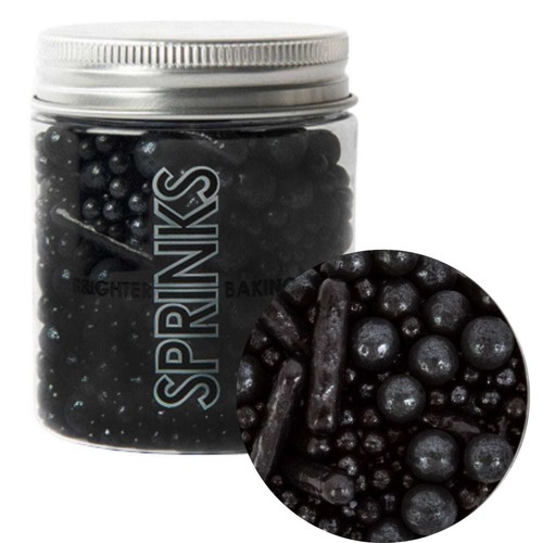 Sprinks Bubble & Bounce Black Sprinkles 75g Jar Cupcake Cookies ...