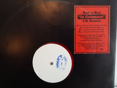 MAXI 12" ROB N RAZ In command UK Remix White label Red vynil 4509 95167 ...