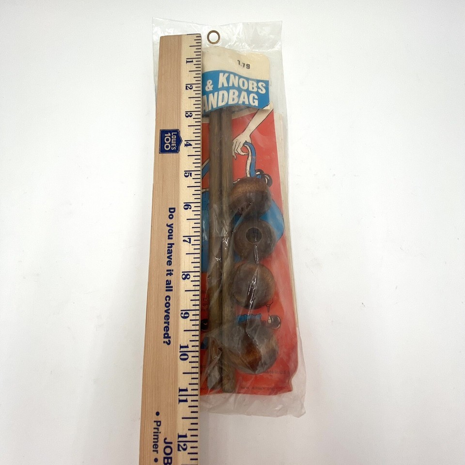 Vintage New Wood Rods & Knobs For Handbag & Bamboo Rattan Round Bag ...