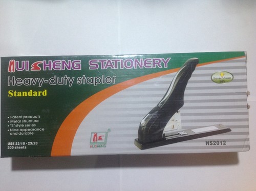Brand new HUISHENG Heavy Duty 200 210 page capacity long reach stapler ...